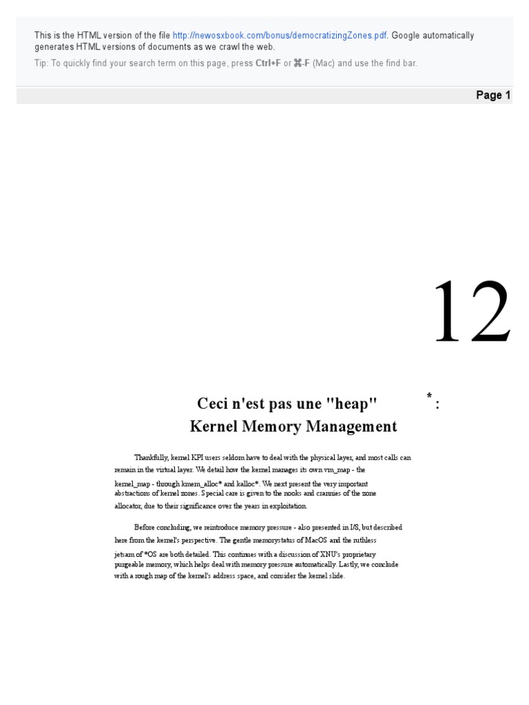Demystifying Kernel Memory Management In Macos A Guide To Kernel Memory Allocation Zones And