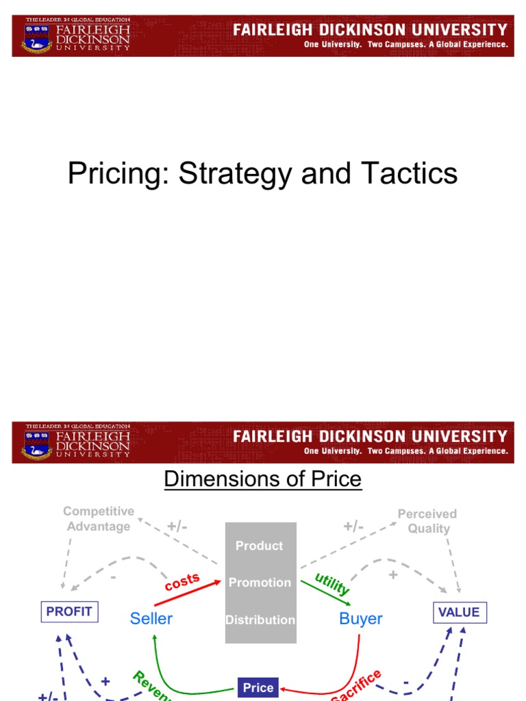#4 Pricing Strategy & Tactics | PDF | Profit (Accounting) | Demand