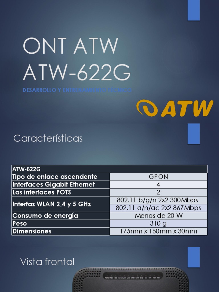 Guia Rapida ONT ATW ATW-622G | PDF