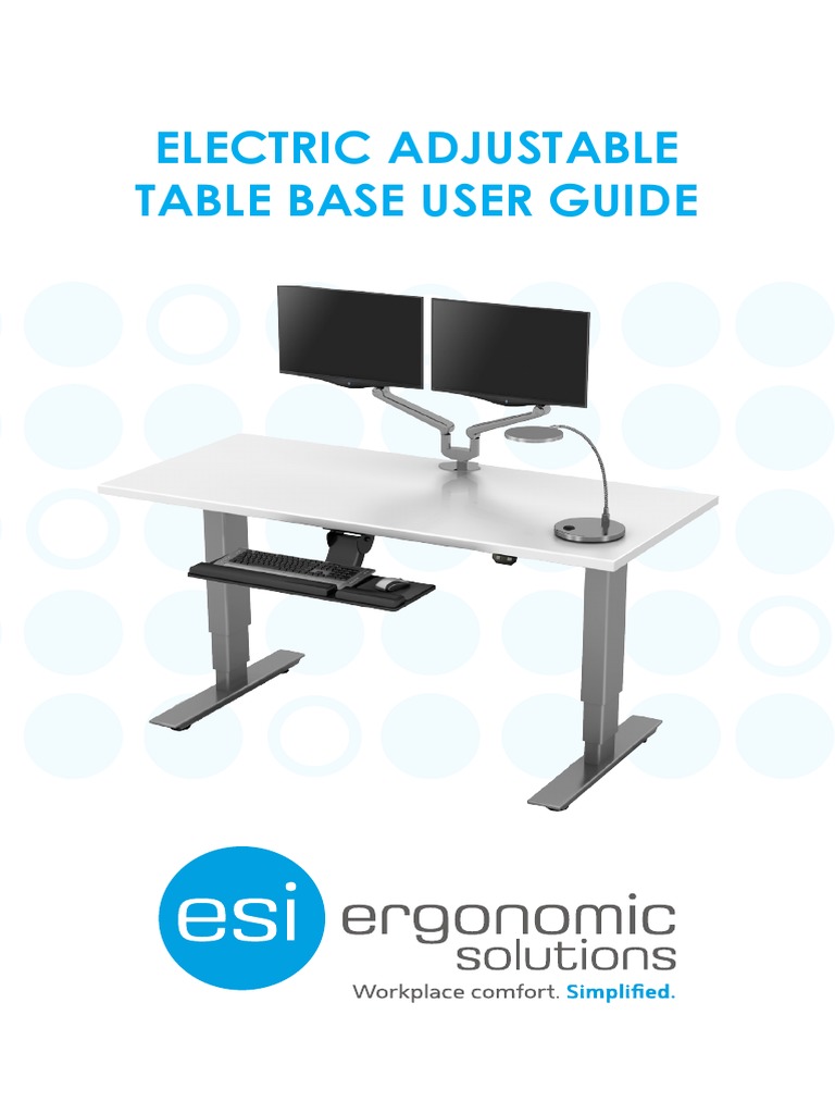 ESI Electric Adjustable Table Guide | PDF | Electricity | Manufactured ...