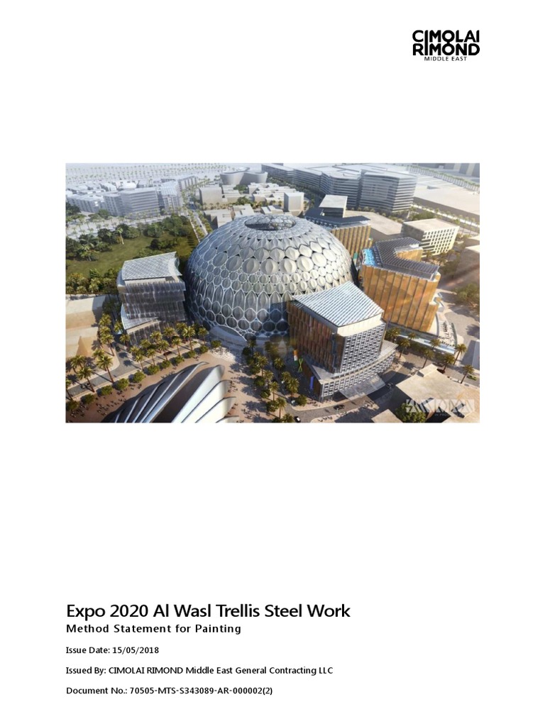 Expo 2020 Al Wasl Trellis Steel Work: Method Statement For Painting ...