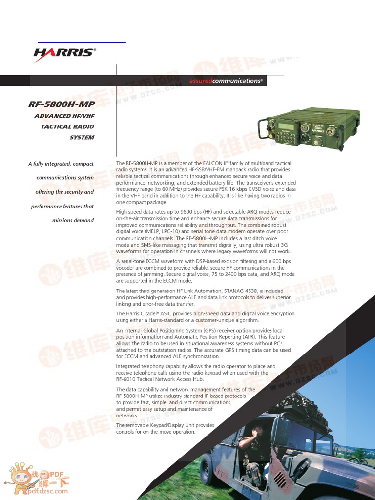 查询"RF 5800H MP"供应商 | PDF | High Frequency | Bit Rate