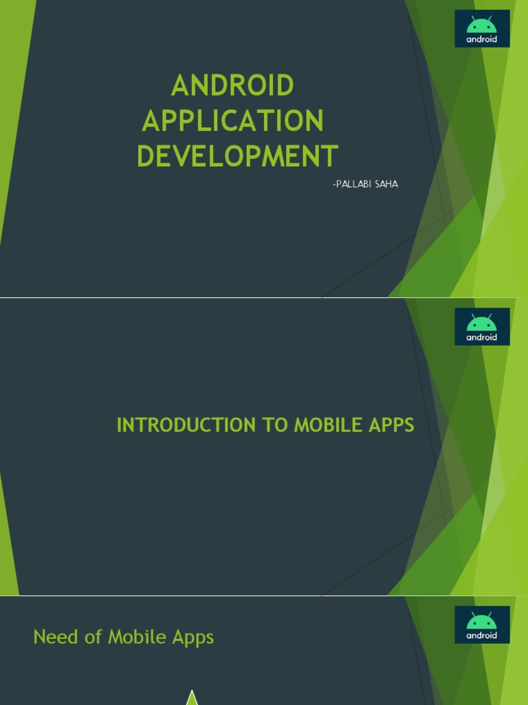 Android Application Development: - Pallabi Saha | PDF | Android ...
