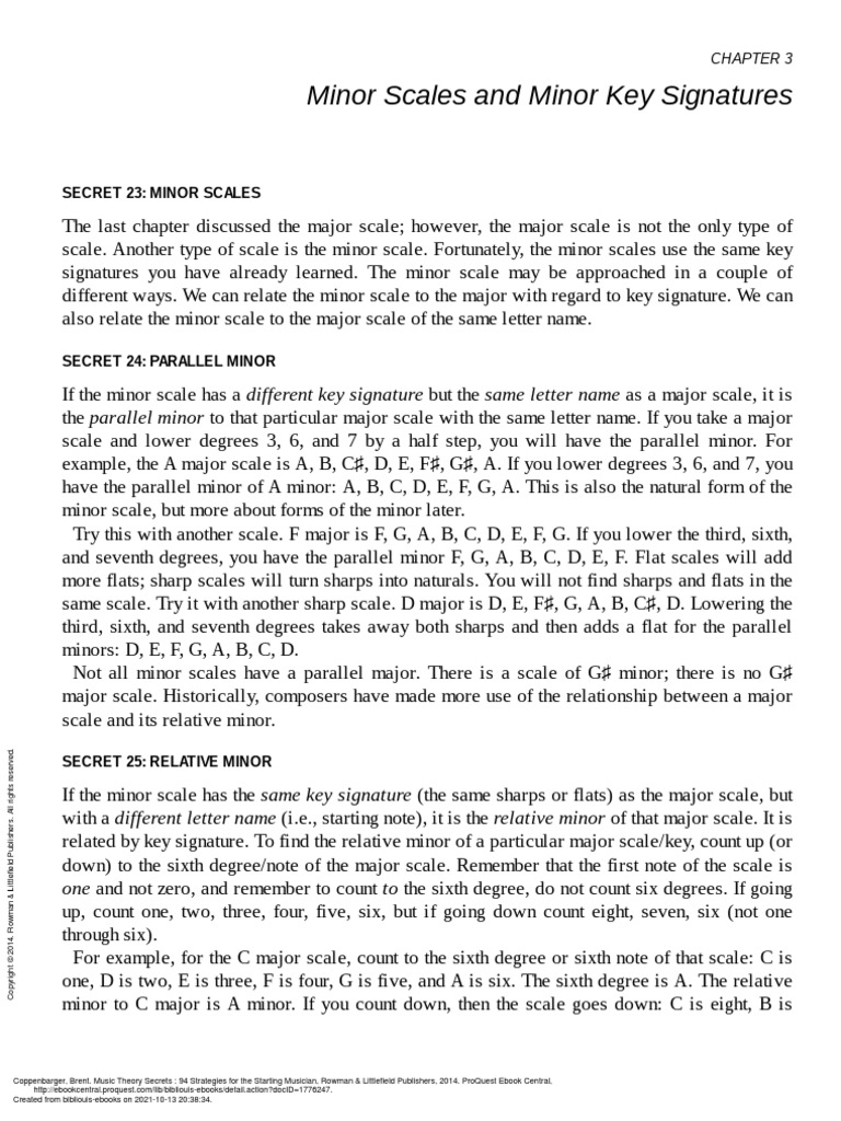 Minor Scales and Minor Key Signatures | PDF | Minor Scale | Harmony