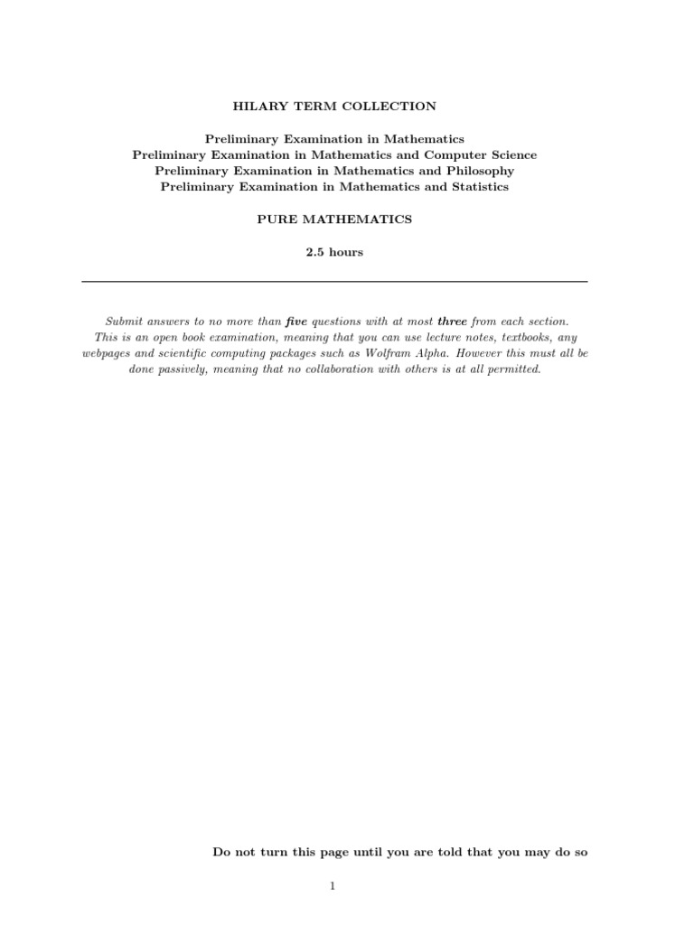 Prelims Pure | Descargar gratis PDF | Linear Map | Matrix (Mathematics)