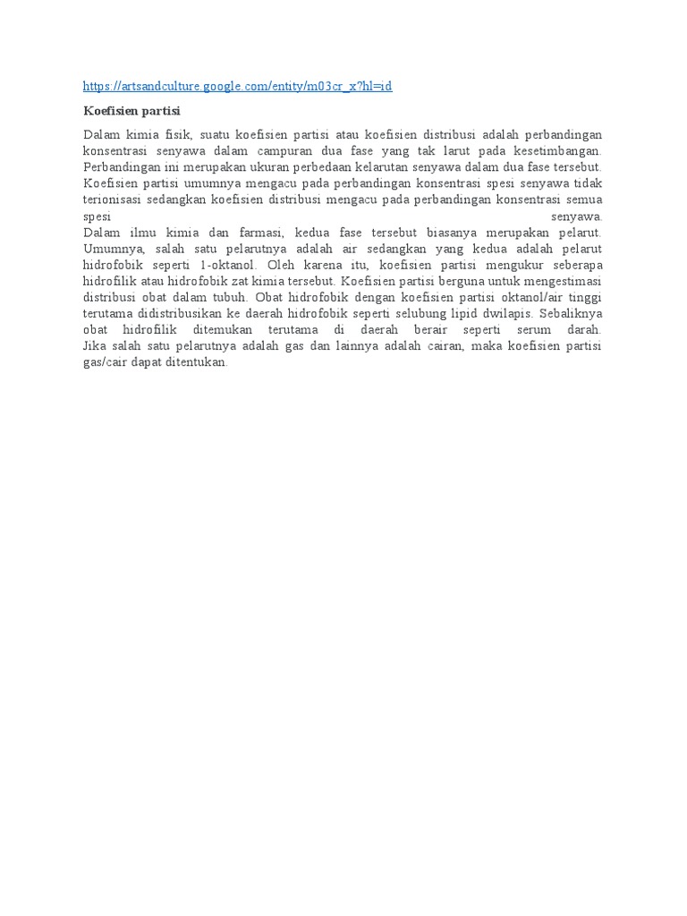 Koefisien Partisi | PDF