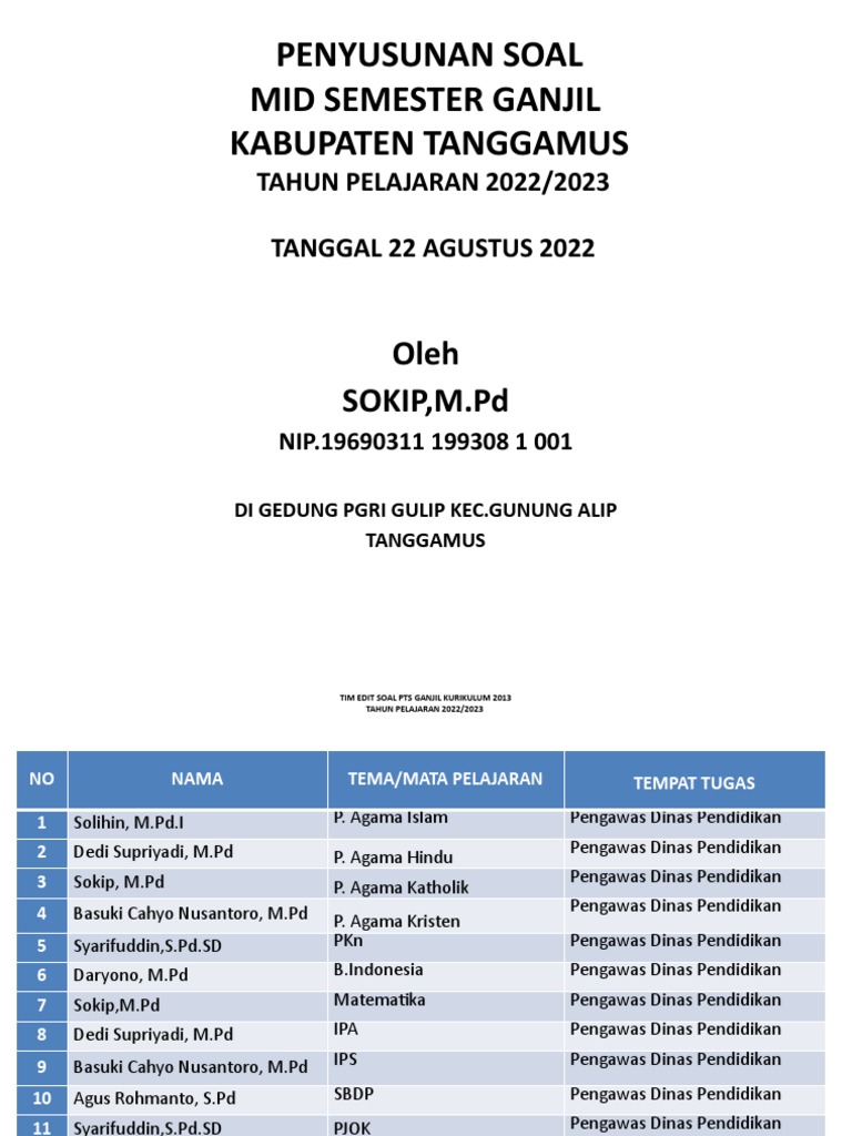 Soal Mid Semester Ganjil 2021.2022 | PDF