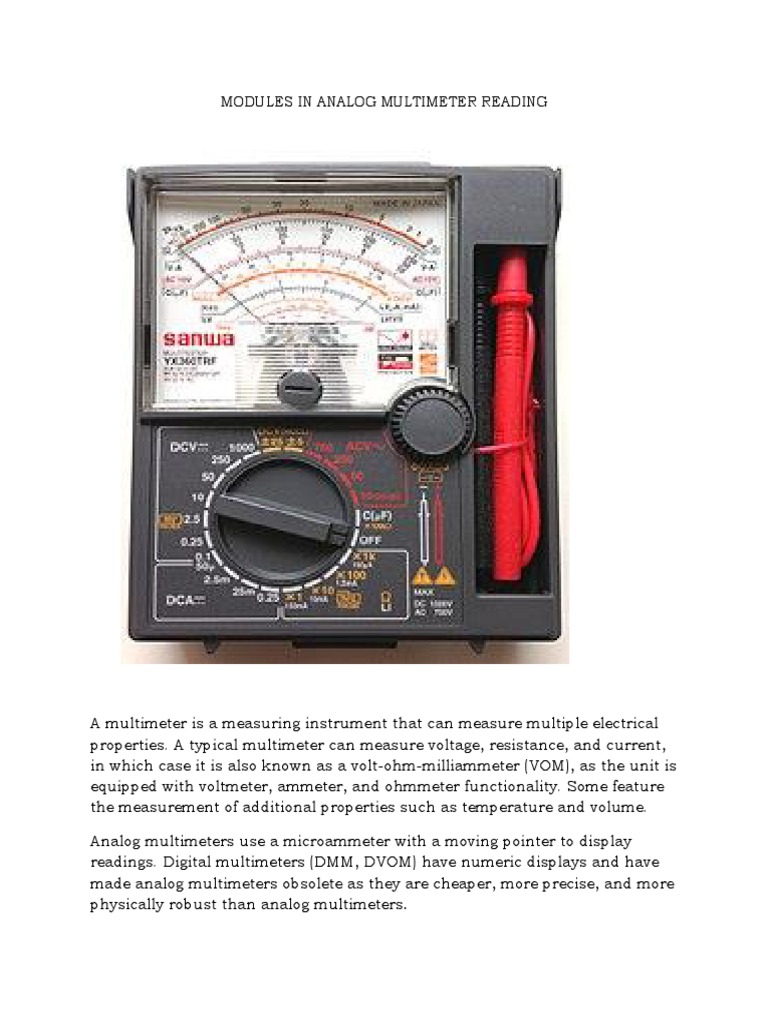 Analog Tester | PDF | Fuse (Electrical) | Electrical Components