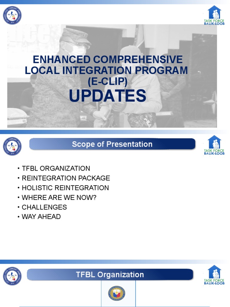 Enhanced Comprehensive Local Integration Program (E-CLIP) : Updates ...