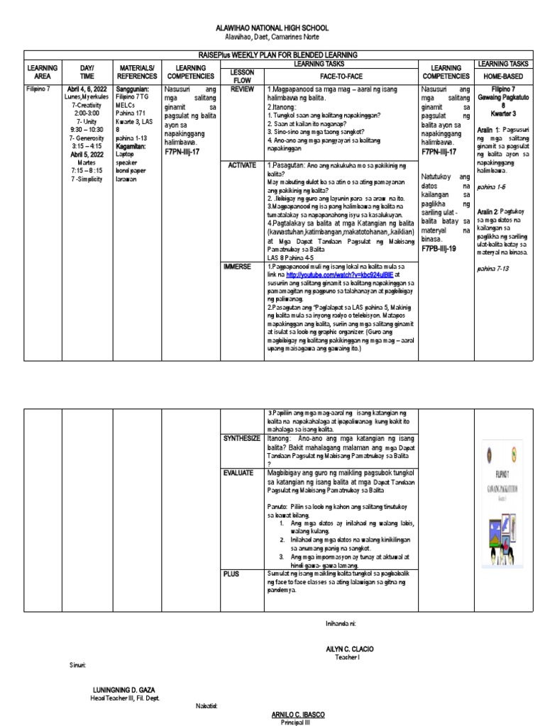 RAISEPlus- LAS 8 | PDF