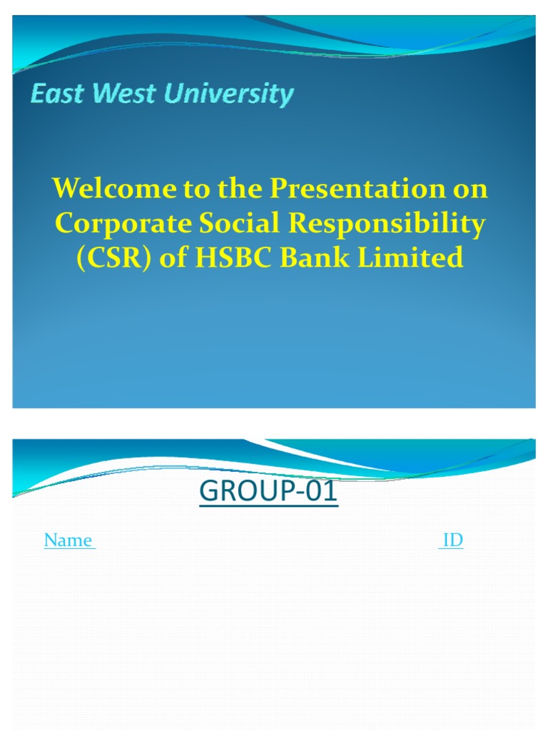 HSBC Corporate Social Responsibility | PDF | Banks | Business