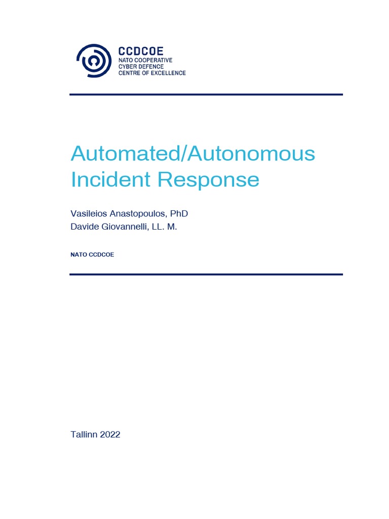 Automated - Autonomous Incident Response | PDF | Machine Learning ...