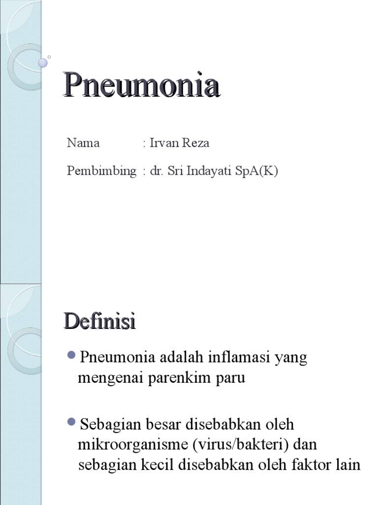 Pneumonia Presentation | PDF