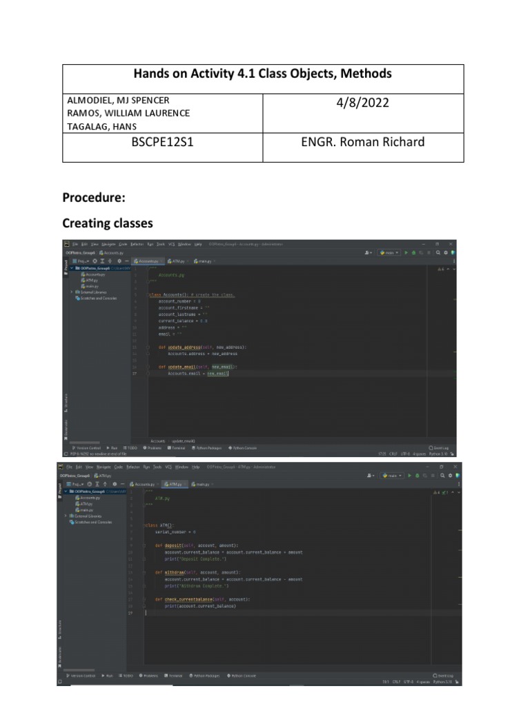 4/8/2022 BSCPE12S1 ENGR. Roman Richard: Hands On Activity 4.1 Class ...
