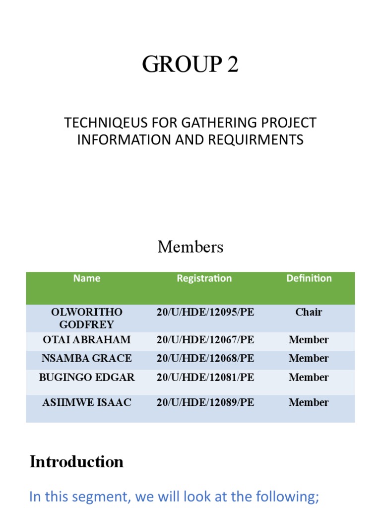 Group 2 Project presentation-1 | PDF | Information | Brainstorming