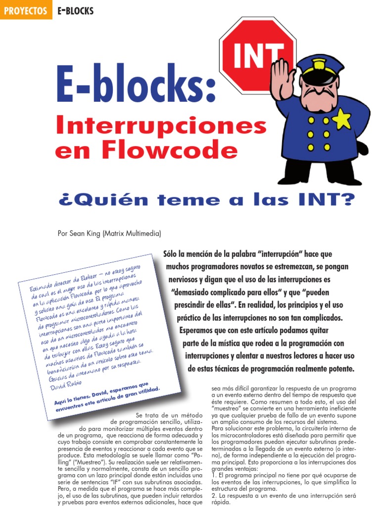 Interrupciones En Flowcode Pdf Microcontrolador Programa De Computadora