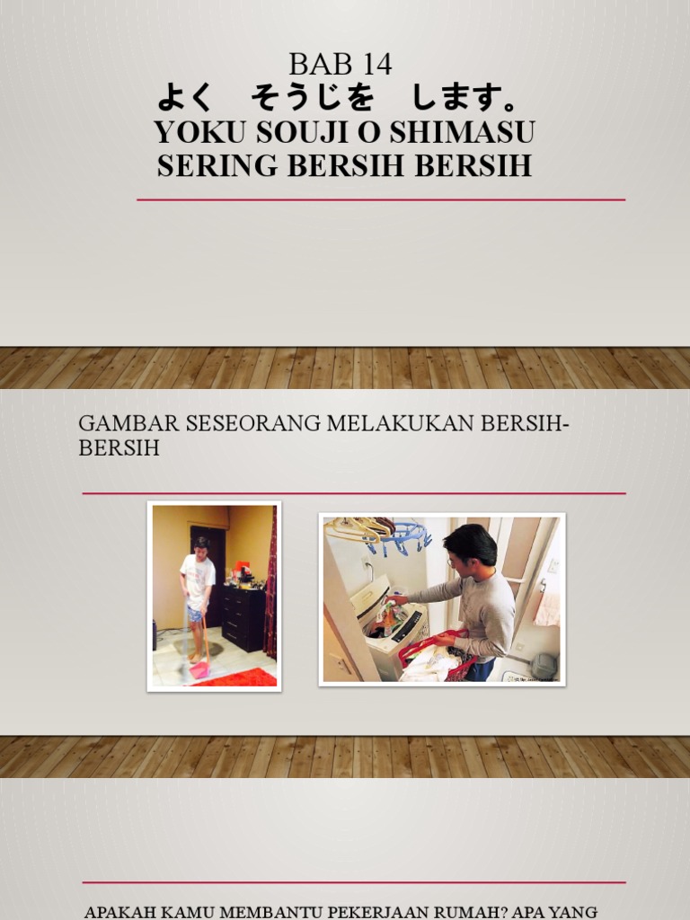 YOKU SOUJI O SHIMASU Bahasa Jepang | PDF