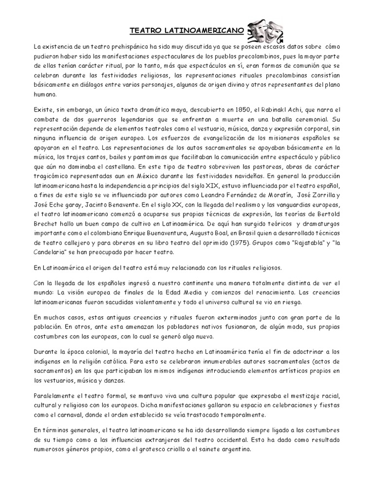 Teatro Latinoamericano... | PDF | Teatro | America latina