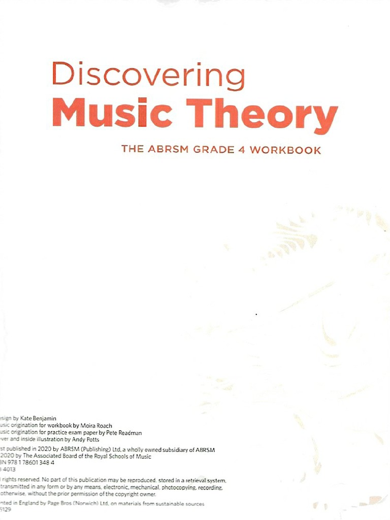 Discovering Music Theory Grade 4 | PDF