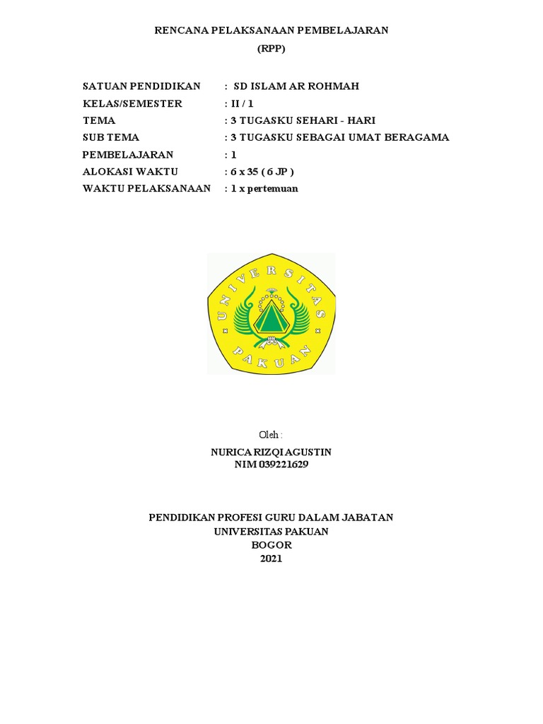 RPP 1 Nurica Rizqi | PDF