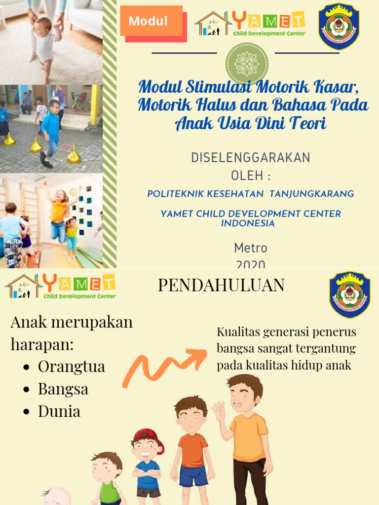 Modul Stimulasi Motorik Kasar, Motorik Halus Serta Bahasa Pada AUD - Compressed | PDF