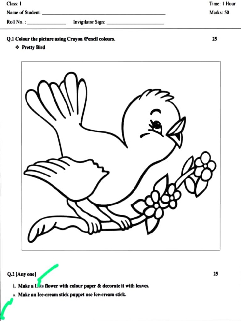 Pretty Bird: Invigilator Sign | PDF