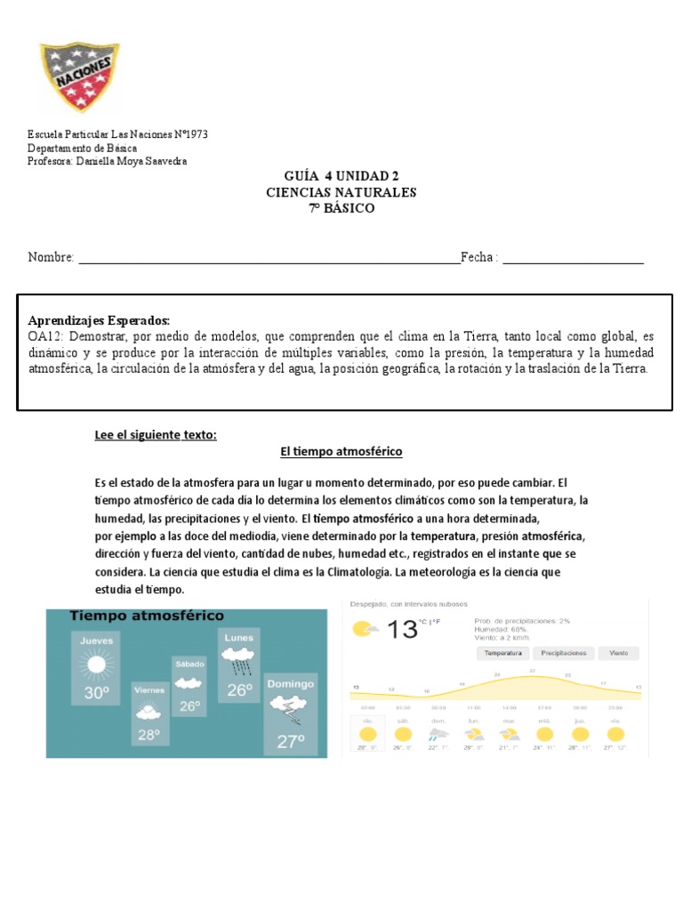 Clima y Tiempo: Conceptos Clave | PDF | Clima | Herida