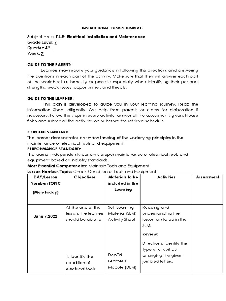 Id Eim Week7 Saez | PDF | Learning | Instructional Design