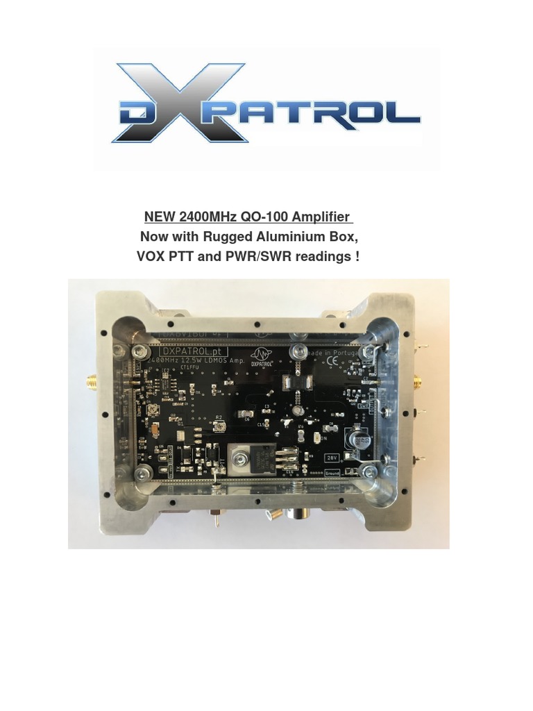 New 2400Mhz Qo-100 Amplifier Now With Rugged Aluminium Box, Vox PTT and ...