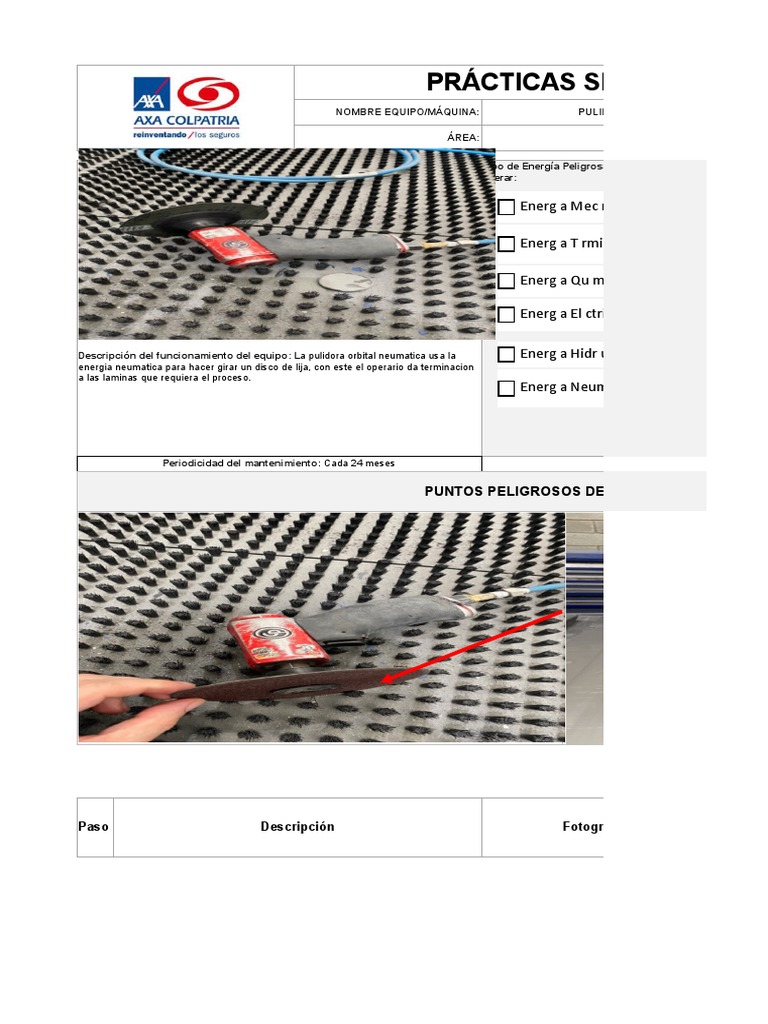 Inf Practica Segura Pulidora Orbital | PDF