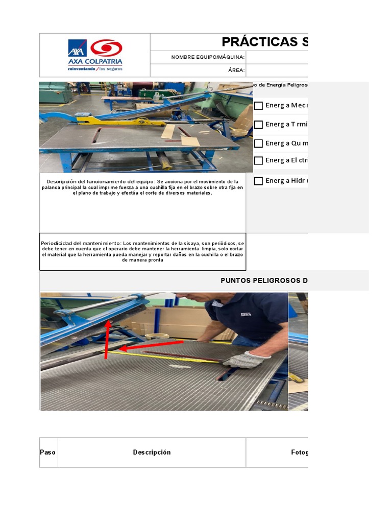 Inf Practica Segura Sisaya Manual | PDF | Herramientas | Bienes manufacturados