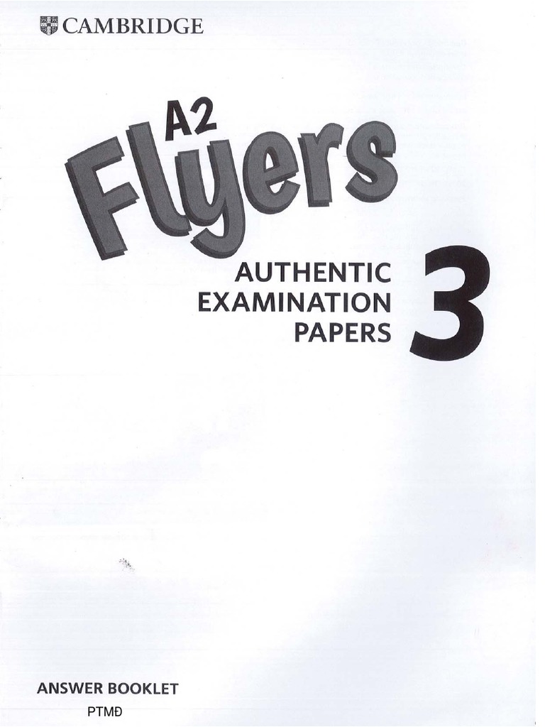 Answer Booklet - Flyers 3 - 2019 | PDF