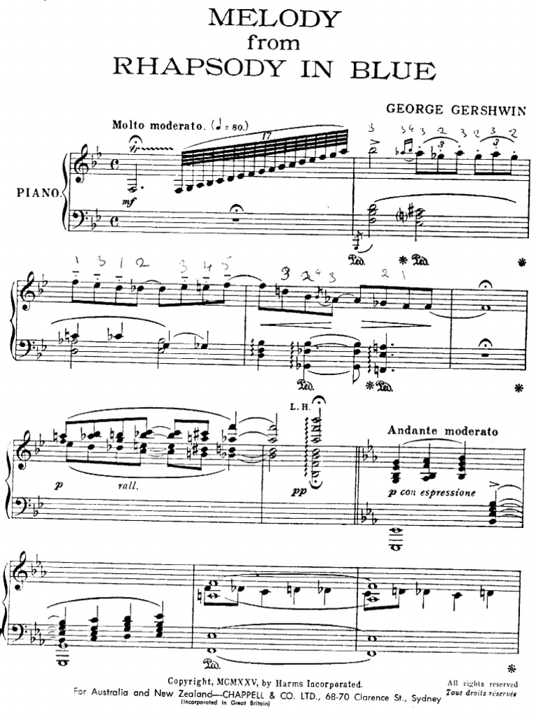 IMSLP12273-Gershwin - Rhapsody in Blue Piano Short Version | PDF