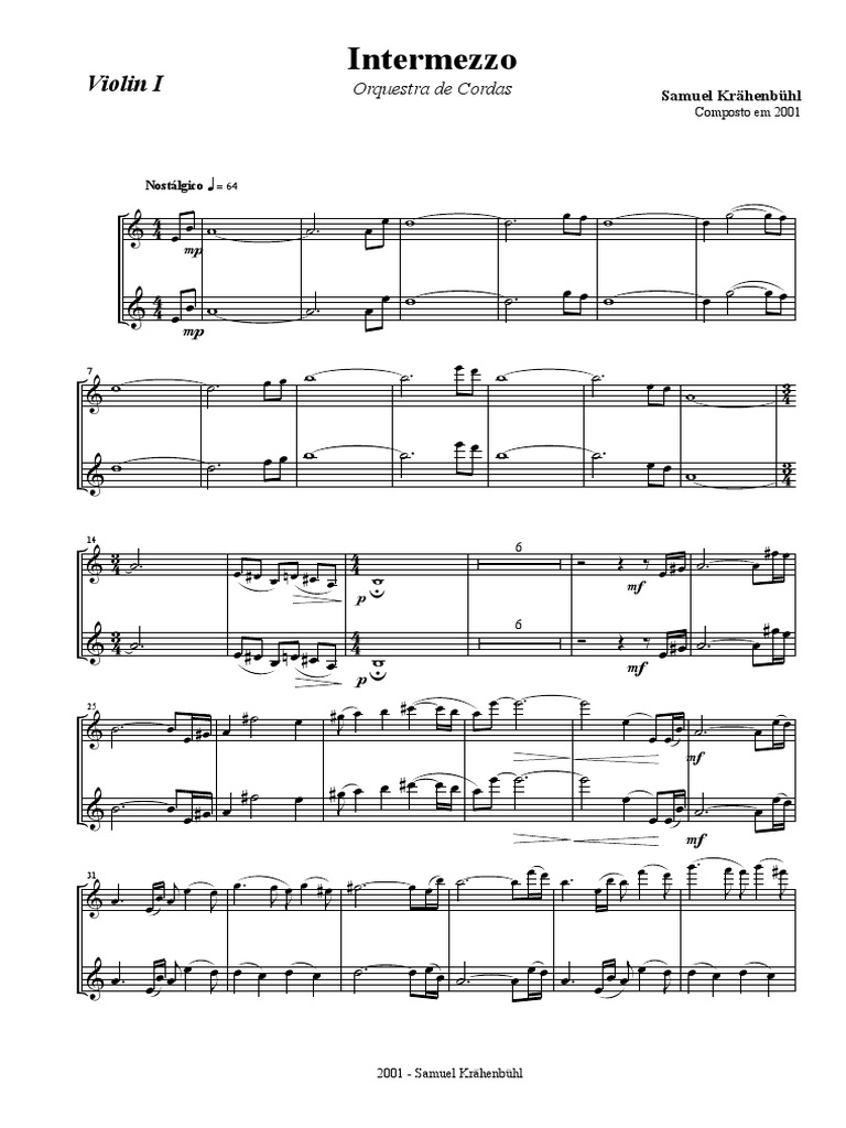 Intermezzo - Violin I | PDF