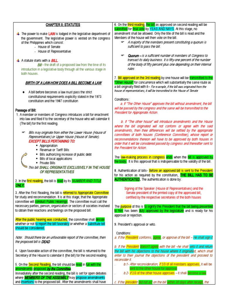 House of Senate - House of Representative | PDF | Bill (Law) | United ...