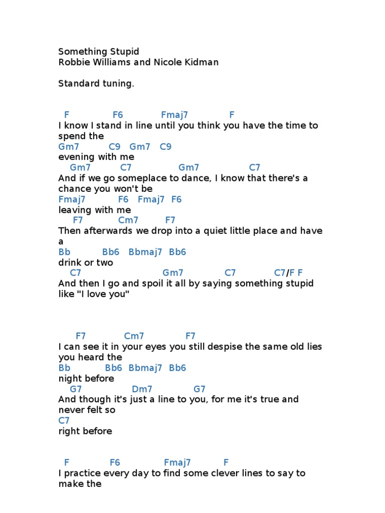 Something Stupid | PDF