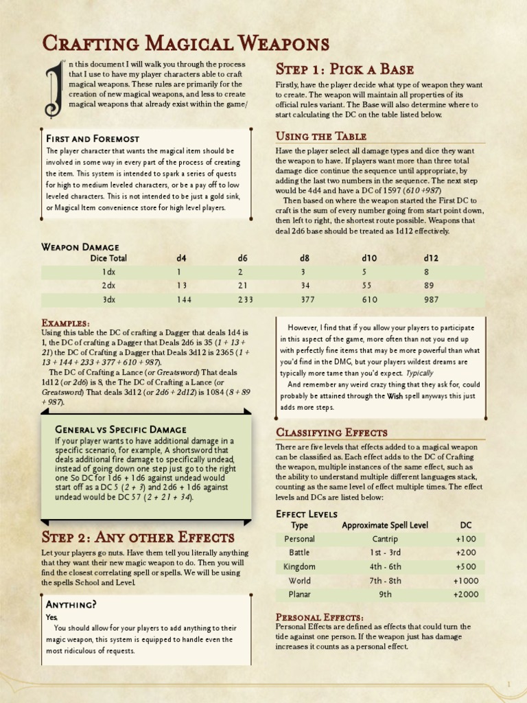 DM Guild - Crafting - Magical - Weapons | PDF | Gemstone