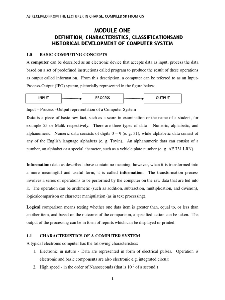 CSC 111 NOTE Complete | PDF | Computer Program | Programming