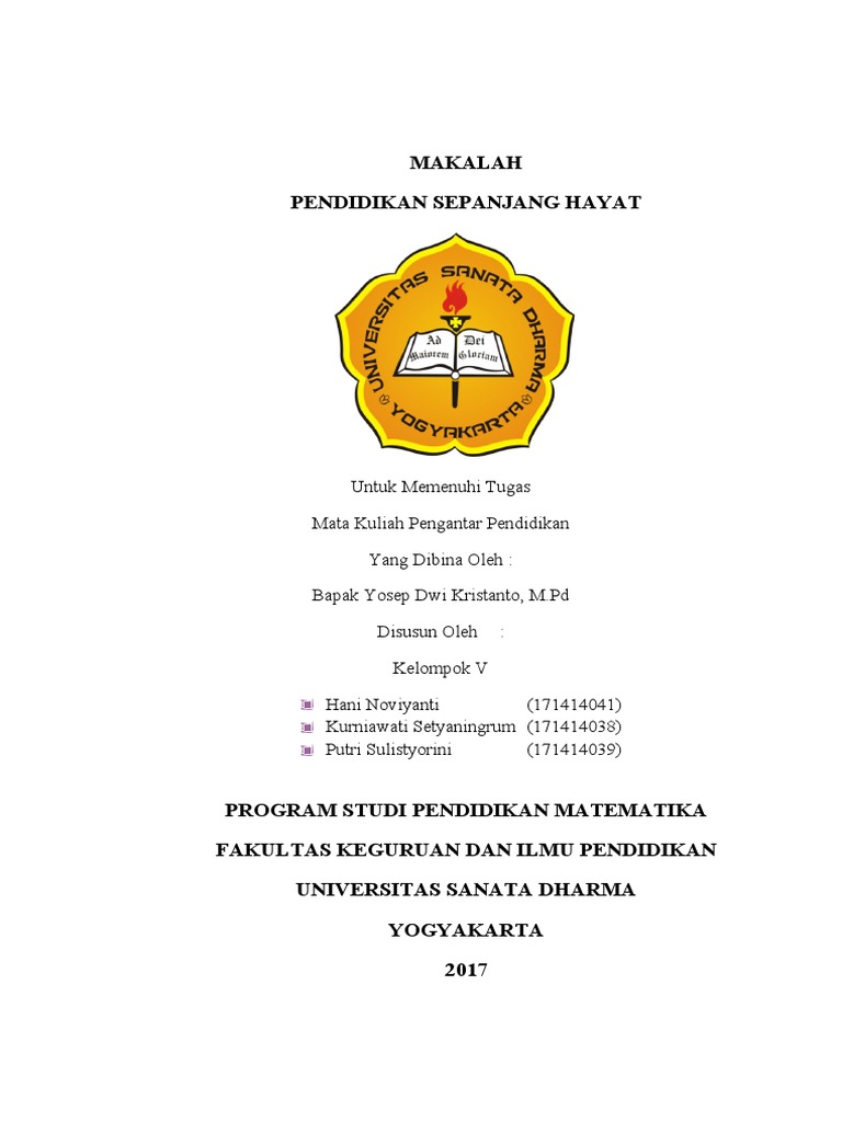 Makalah Pendidikan Sepanjang Hayat | PDF