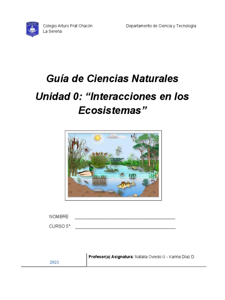 Guía de Ciencias Naturales sobre Interacciones en los Ecosistemas para ...
