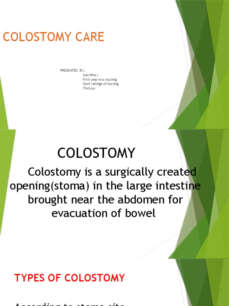 Colostomy | PDF | Surgery | Medical Specialties