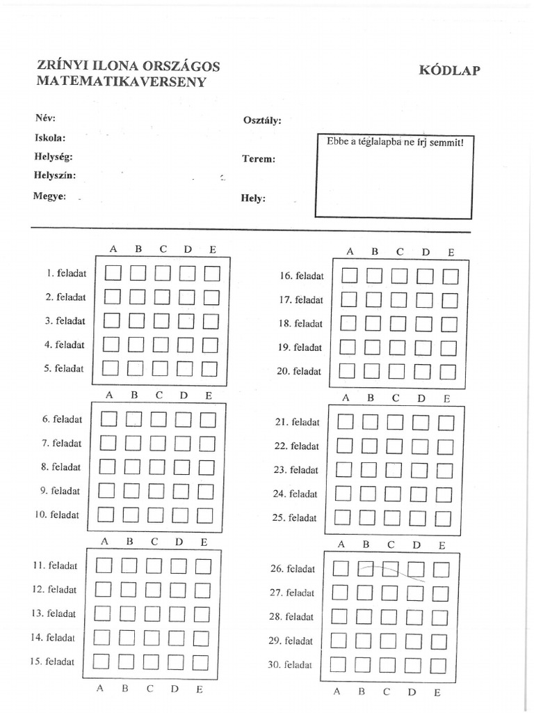 Zrínyi kódlap (2) | PDF