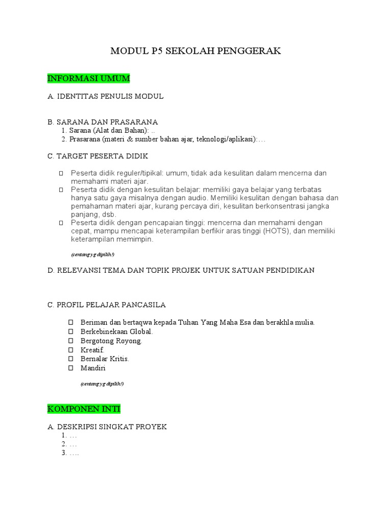 LK-6 Menyusun Modul Projek | PDF