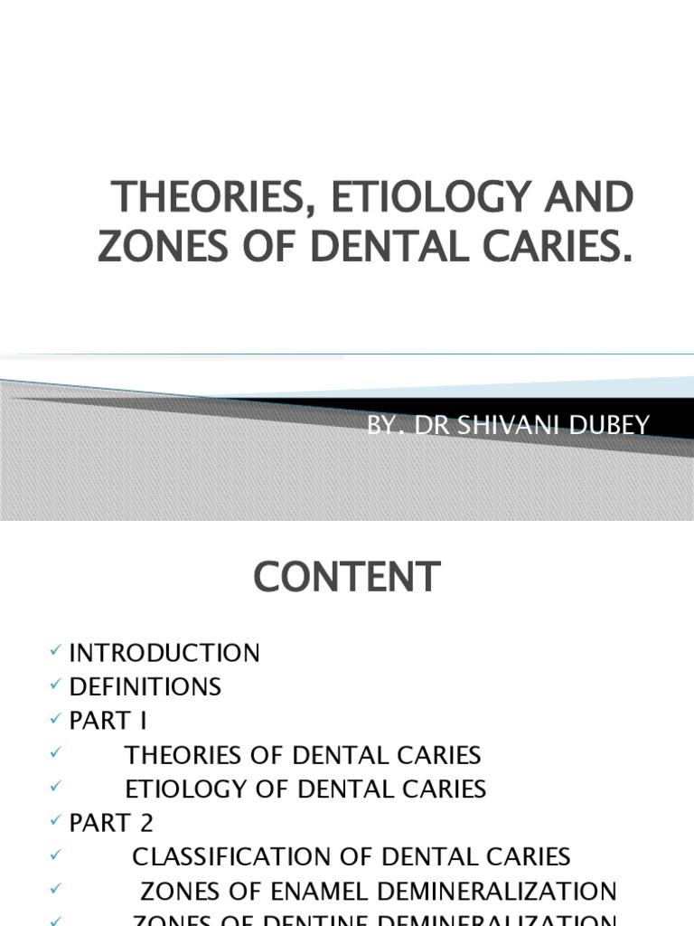 Theories and Etiology of Dental Caries | PDF