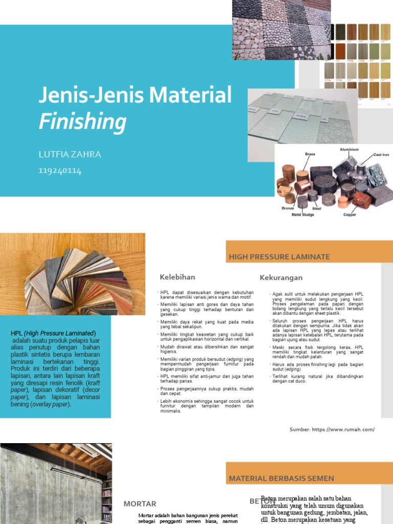 Jenis-Jenis Finishing Material | PDF