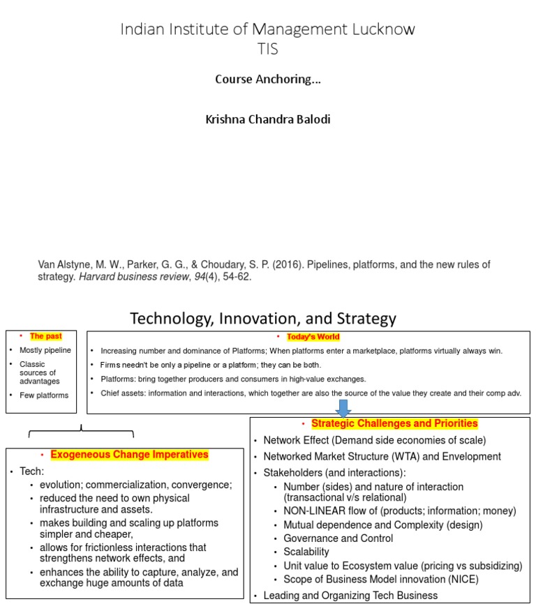 2 TIS Course Anchoring | PDF | Business Model | Business Economics