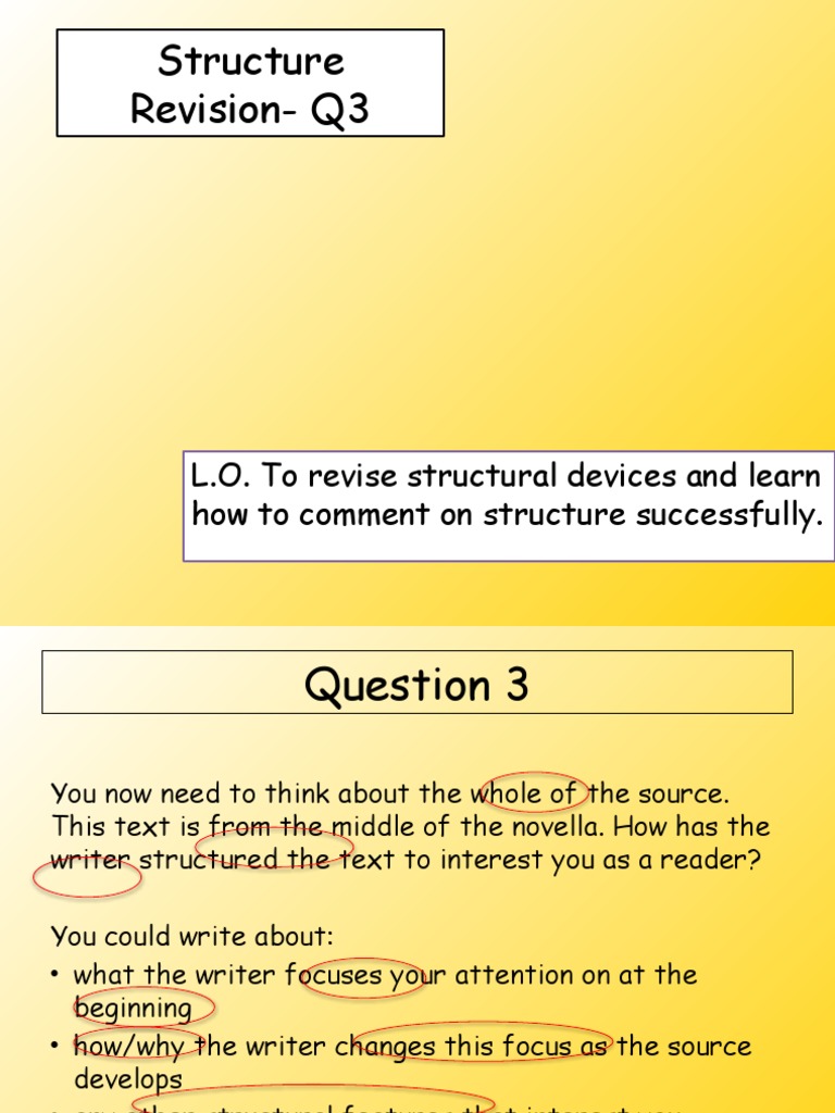 Structure Revision-Q3: L.O. To Revise Structural Devices and Learn How ...