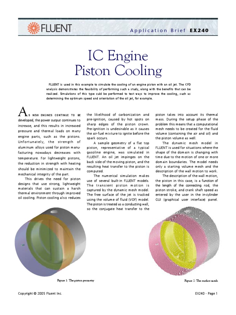 CFD - Piston Cooling | PDF | Jet Engine | Piston