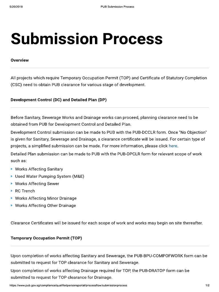 PUB Submission Process | PDF