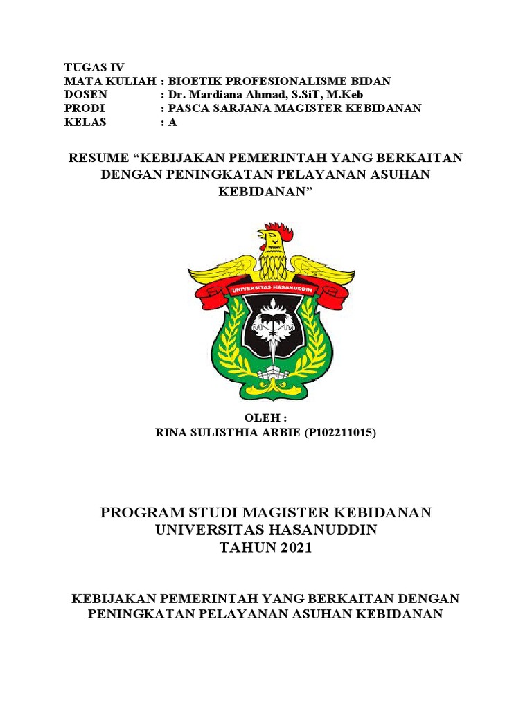 Tugas IV Kebijakan | PDF